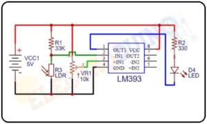 LM393 IC-based Automatic Night Light Circuit » ElectroDuino