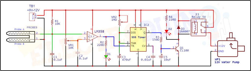 Automatic Plant Watering System using 555 Timer IC » ElectroDuino